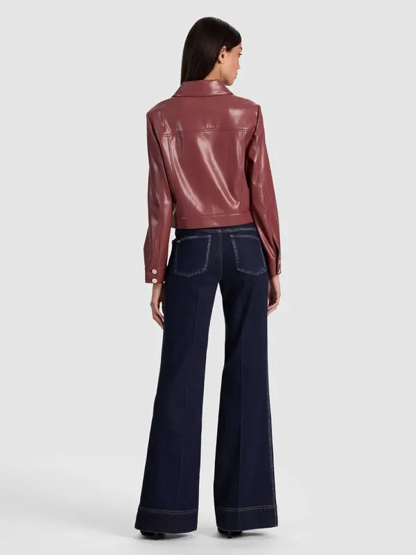 Alice + Olivia Alex Vegan Cropped Jacket