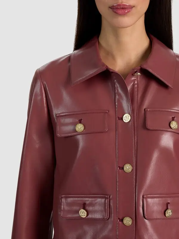 Alice + Olivia Alex Vegan Cropped Jacket