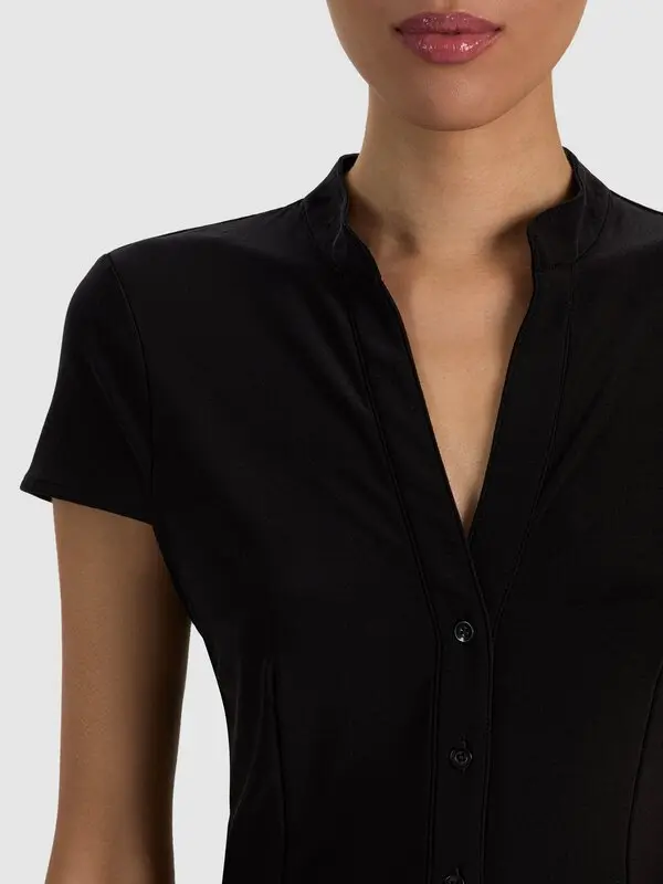 Alice + Olivia Freya Cap Sleeve Top