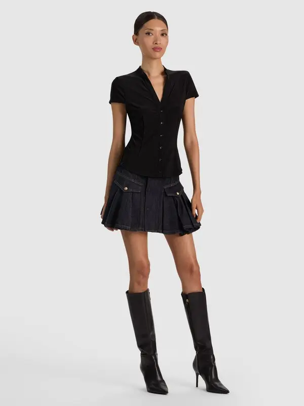 Alice + Olivia Freya Cap Sleeve Top