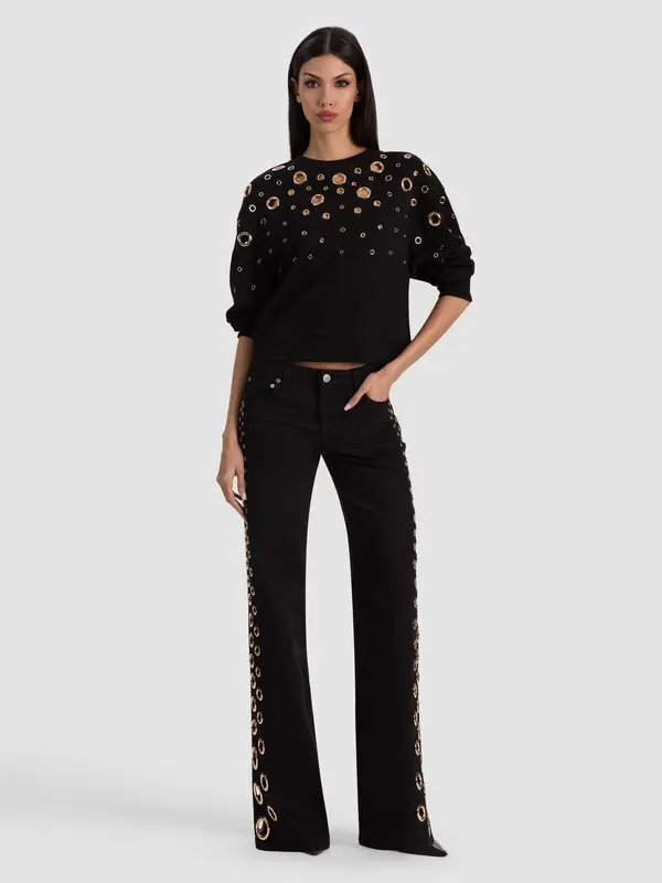Alice + Olivia Roxie Grommet Jeans