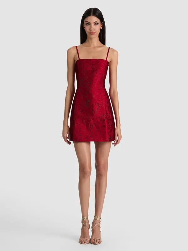 Alice + Olivia Velia Embroidered Mini Dress