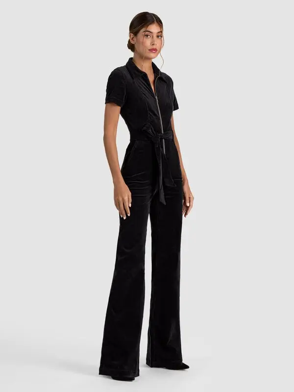 Alice + Olivia Gorgeous Wide Leg Jumpsuit - Black