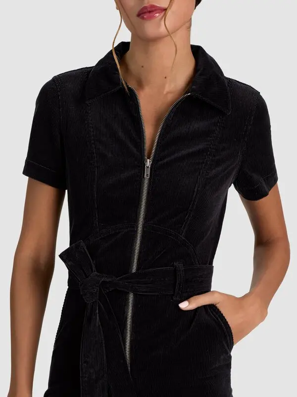 Alice + Olivia Gorgeous Wide Leg Jumpsuit - Black