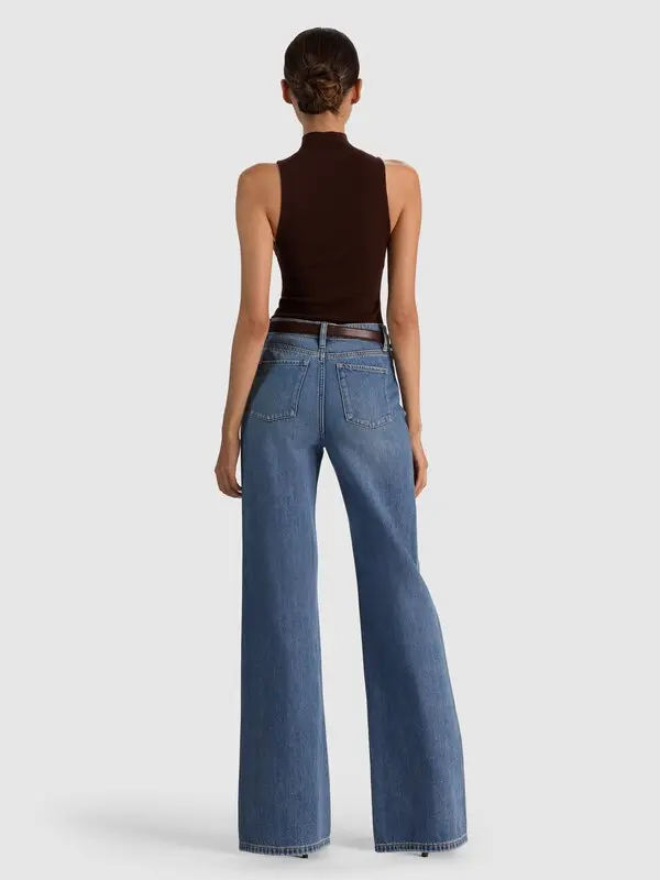 Alice + Olivia Darcey Wool Sleeveless Turtleneck Tank - Dark Chocolate
