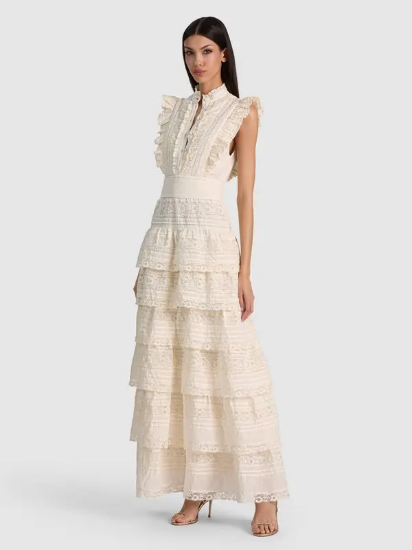 Alice + Olivia Tahara Tiered Maxi Dress