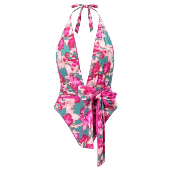 ROOM 24 Chloe One Piece Swimsuit With Floral Print And Tie Waist