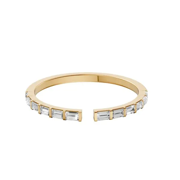 AYA FINE JEWELRY Baguette Lab Grown Diamond Open Band Ring In 14k Gold - Yellow