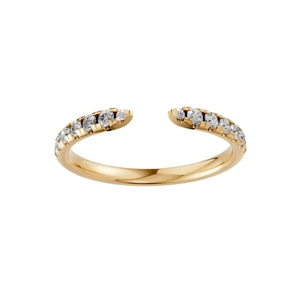 AYA FINE JEWELRY 14kt Solid Gold Open Diamond Band Ring - Yellow