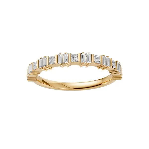 AYA FINE JEWELRY Princess & Round Cut Lab Diamond Eternity Band - Yellow