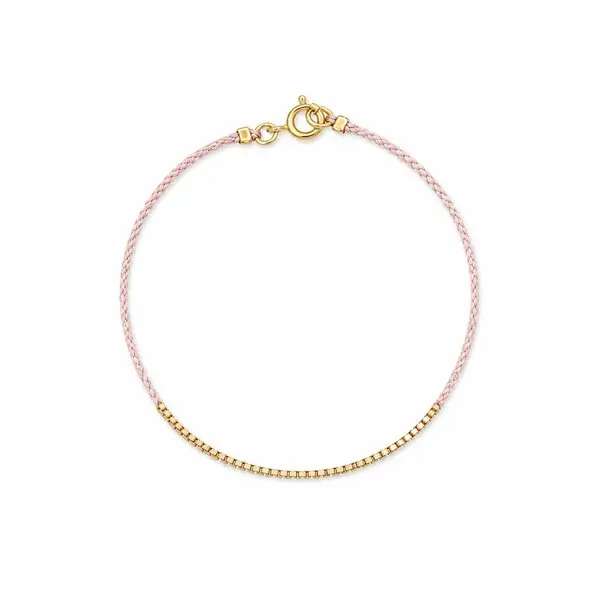 POUPETTENYC Box Chain And Woven Friendship Bracelet - Gold