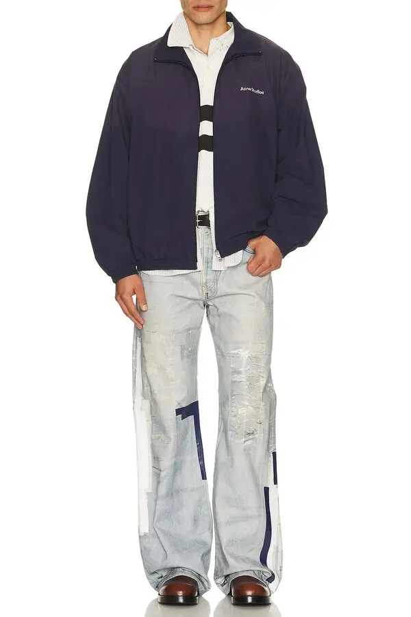Acne Studios Olando Soft Cotton Poplin Jacket - Navy