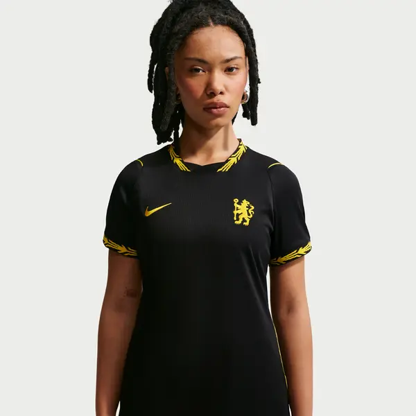Nike Chelsea Fc 2026/27 Away Stadium Dri-fit Soccer Replica Jersey - Black