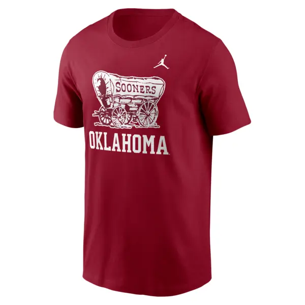 JORDAN Oklahoma Primetime Logo Mantra Brand College T-shirt - Red