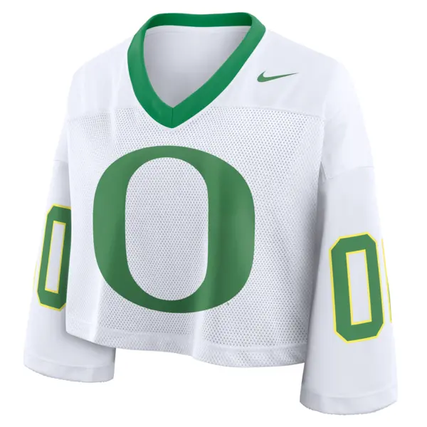 Nike Oregon Logo Dri-fit College Cropped Jersey - White