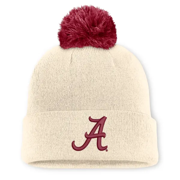 Nike Alabama Campus Prep Script College Cuffed Pom Beanie - Brown