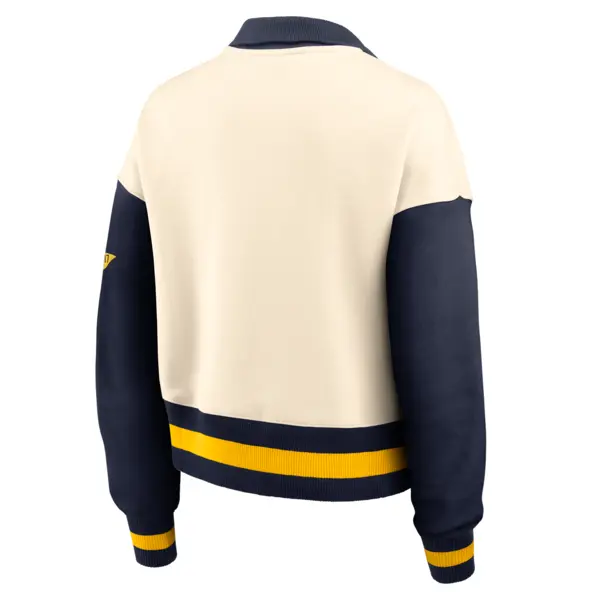 Nike Michigan Legacy College Cropped Oversized 1/4-zip Crew