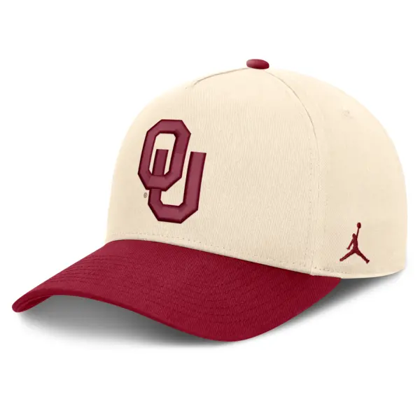 JORDAN Brand Oklahoma Campus Prep Rise A-frame Adjustable Hat