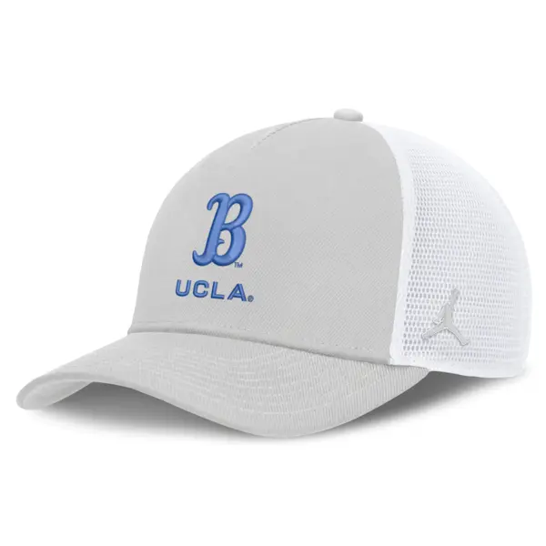JORDAN Ucla Sideline Rise Gameday Trucker Adjustable Hat - Grey