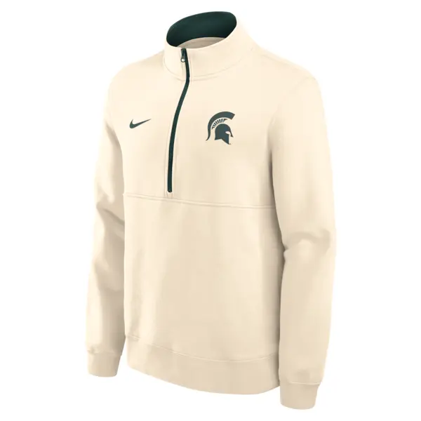 Nike Michigan State Primetime Primary Logo College 1/2-zip Crew