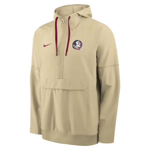 Nike Florida State Sideline Anorak College 1/2-zip Hooded Jacket