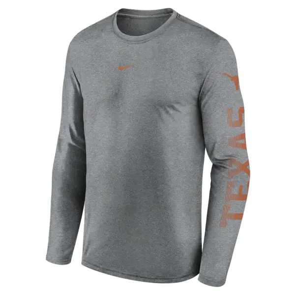 Nike Texas Primetime Stack Legend Dri-fit College Long-sleeve T-shirt - Grey