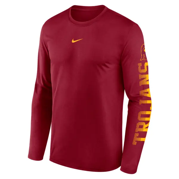 Nike Usc Primetime Stack Legend Dri-fit College Long-sleeve T-shirt - Red