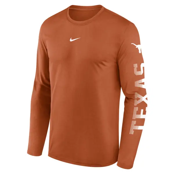 Nike Texas Primetime Stack Legend Dri-fit College Long-sleeve T-shirt - Orange