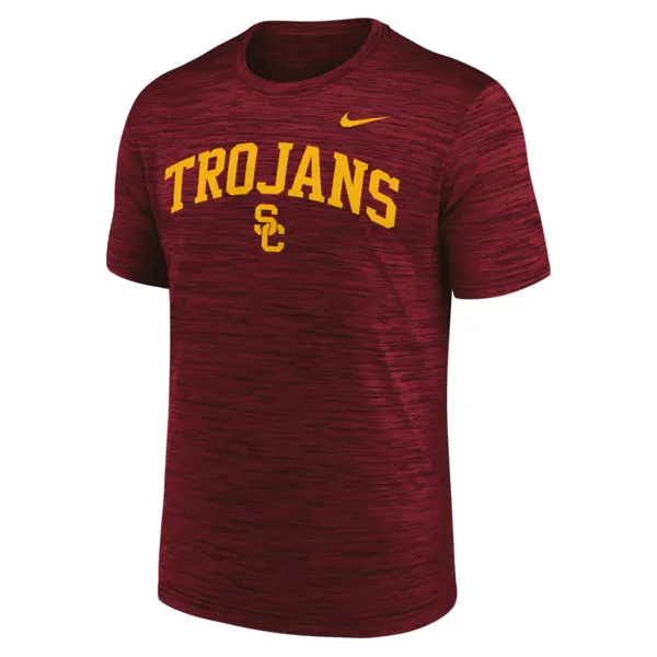 Nike Usc Primetime Arch Logo Velocity Dri-fit College T-shirt - Red