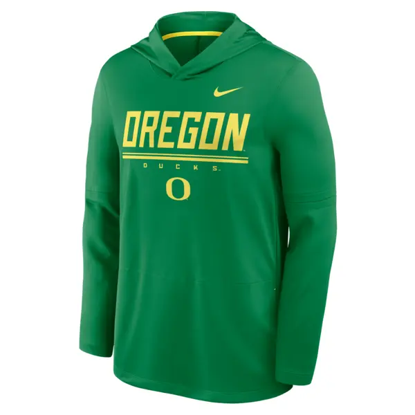 Nike Oregon Sideline Dri-fit College Long-sleeve Hooded Top - Green