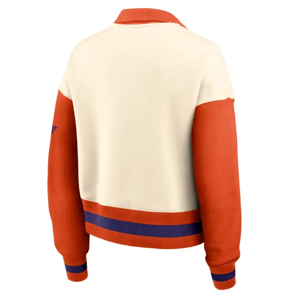 Nike Clemson Legacy College Cropped Oversized 1/4-zip Crew
