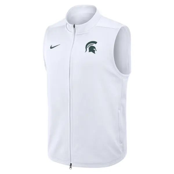 Nike Michigan State Primetime Victory Therma-fit College Full-zip Vest - White