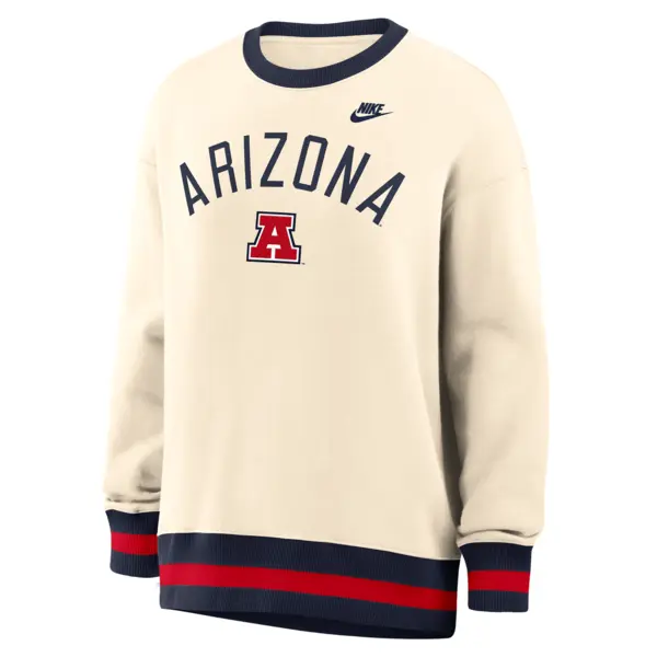 Nike Arizona Legacy College Oversized Pullover Crew - Brown