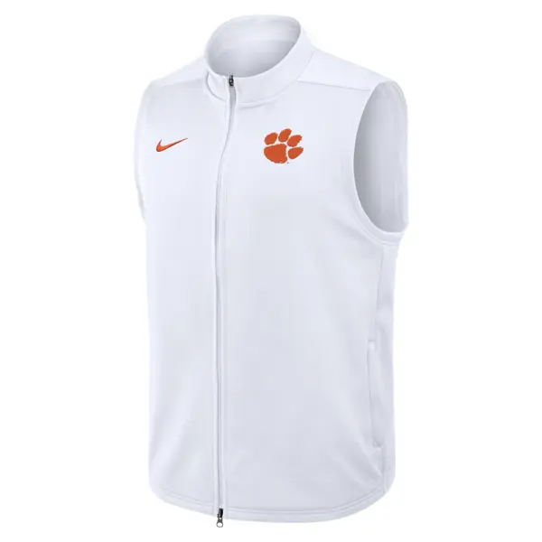 Nike Clemson Primetime Victory Therma-fit College Full-zip Vest - White
