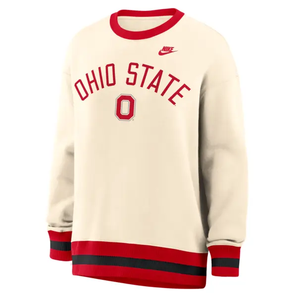 Nike Ohio State Legacy College Oversized Pullover Crew