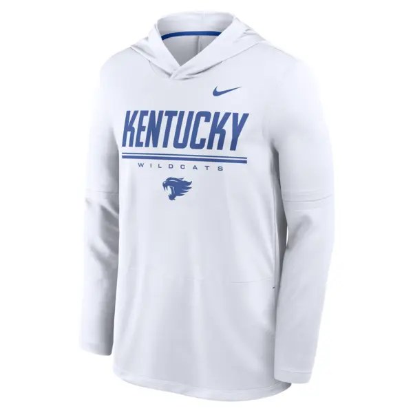 Nike Kentucky Sideline Dri-fit College Long-sleeve Hooded Top - White