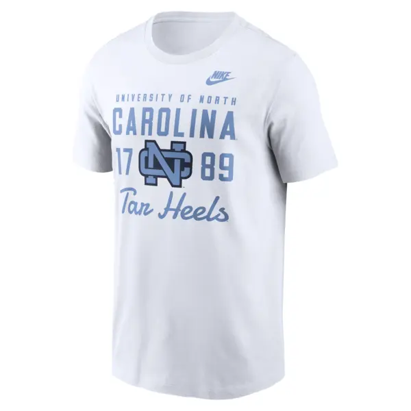 Nike North Carolina Legacy Stacked Est College T-shirt - White