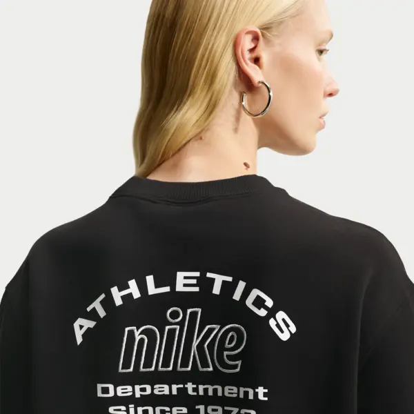 Nike Studio Fleece Weight "graphic Pack Athletic Department" Crew
