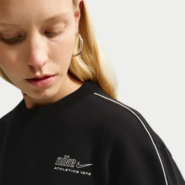 Nike Studio Fleece Weight "graphic Pack Athletic Department" Crew