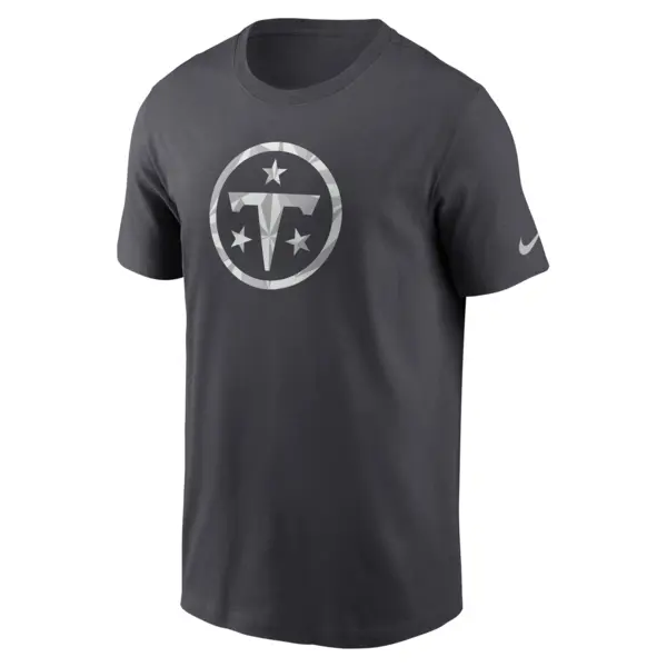 Nike Tennessee Titans Fractal Logo Nfl T-shirt - Grey