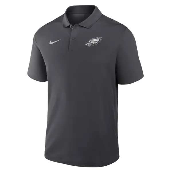 Nike Philadelphia Eagles Fractal Logo Victory Dri-fit Nfl Polo - Grey
