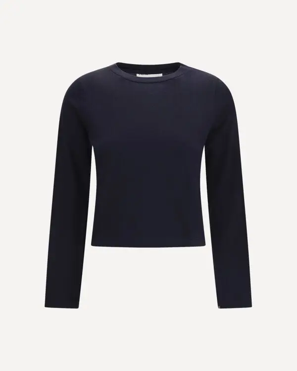 Extreme Cashmere N°451 Lisa Long-sleeved Crew-neck T-shirt - Blue