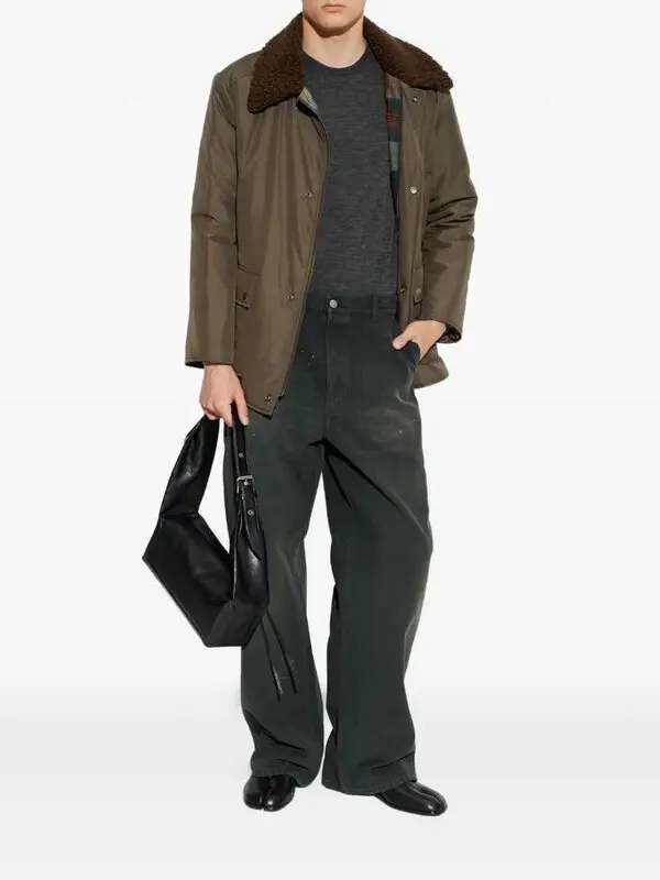MAISON MARGIELA Jacket With Shearling Collar And Flap Pockets