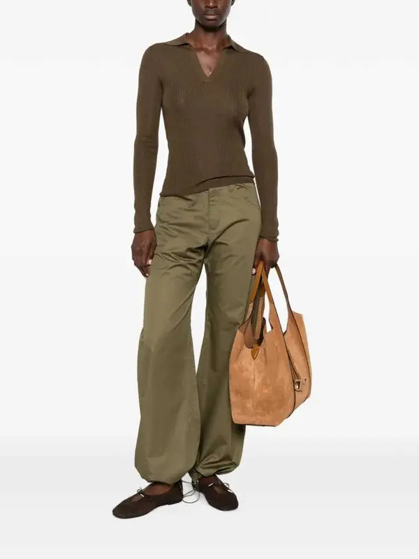 Max Mara Ribbed Polo-style Sweater