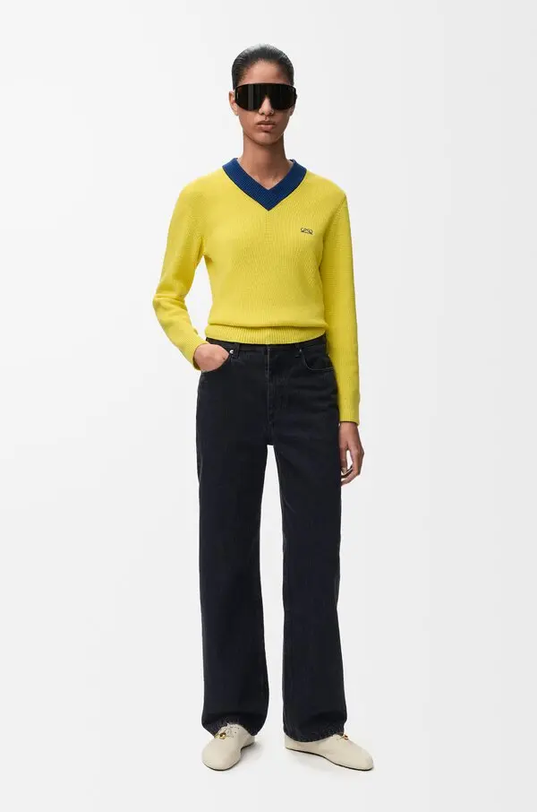 Loewe Anagram Jeans In Denim - Black