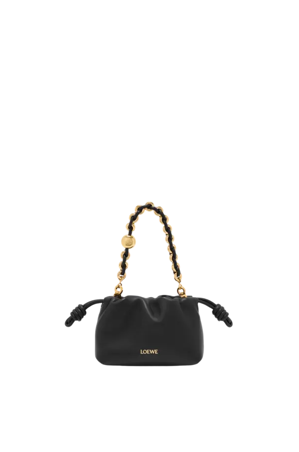 Loewe Nano Flamenco Purse In Mellow Nappa Lambskin - Black