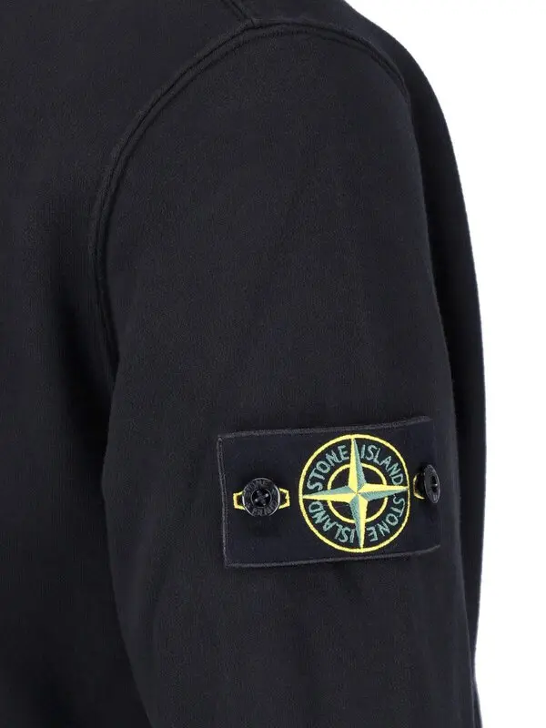 Stone Island Compass" Logo Sweatshirt - Black