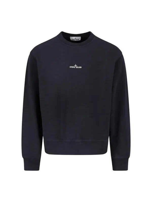 Stone Island Compass" Logo Sweatshirt - Black