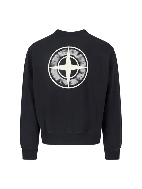 Stone Island Compass" Logo Sweatshirt - Black
