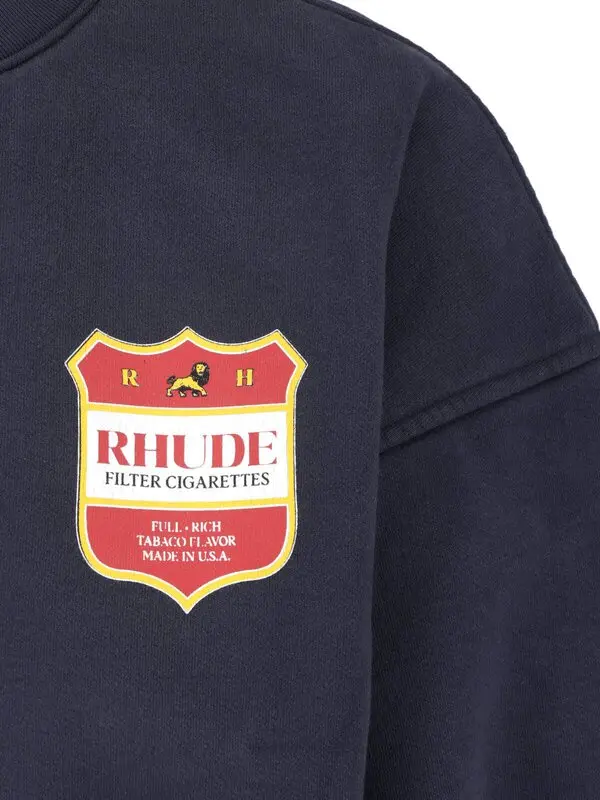 Rhude Filatro Crest Long Sleeve Sweatshirt